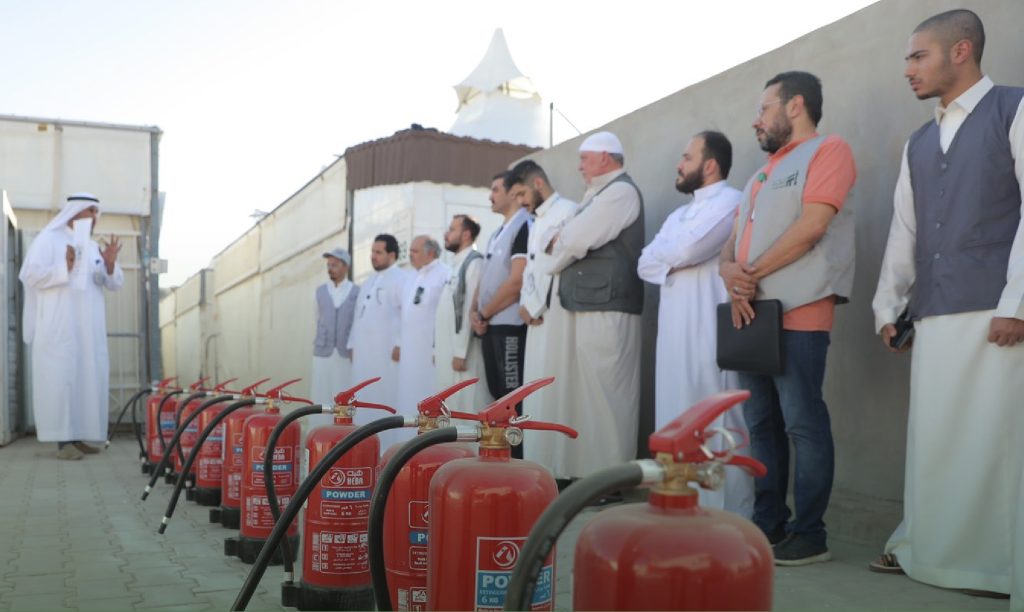 تنفيذ دورة لكيفية الإخلاء واستخدام طفاية الحريق – شركة أشرقت